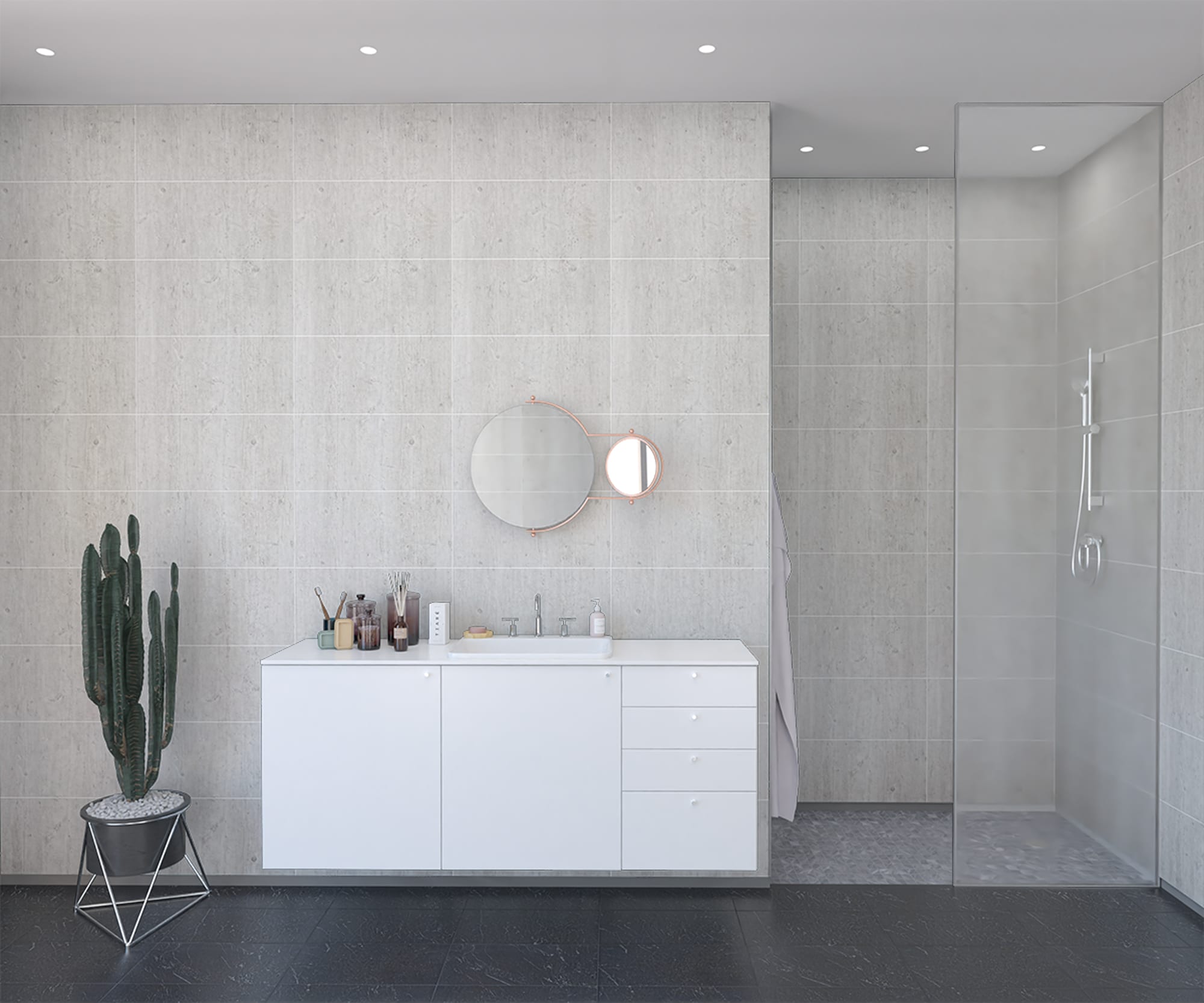 Avalon Pine - Fibo Modular wallpanel system with a 100% waterproof surface